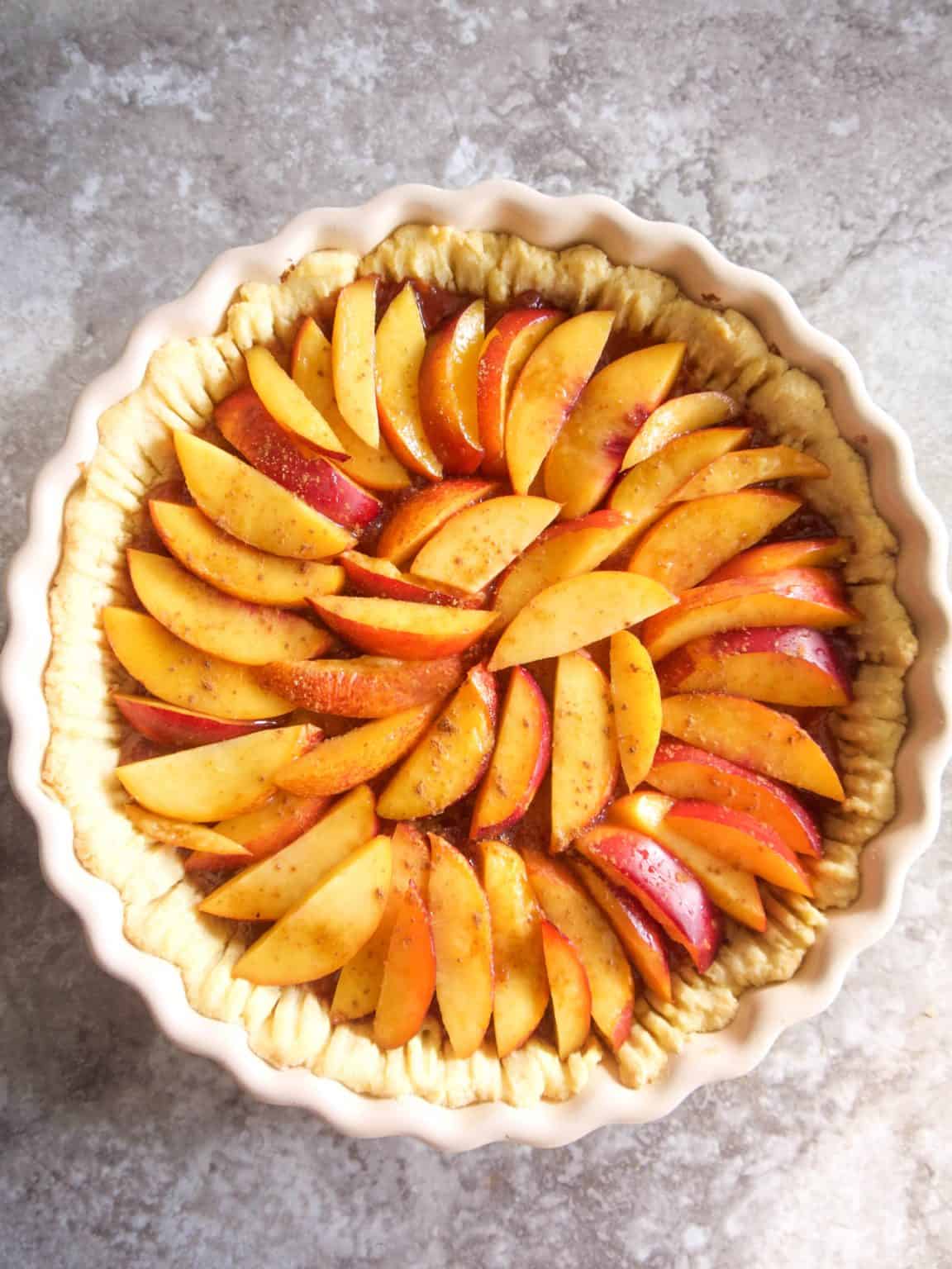 Gluten-free Dairy-free Nectarine Tart - Perchance to Cook