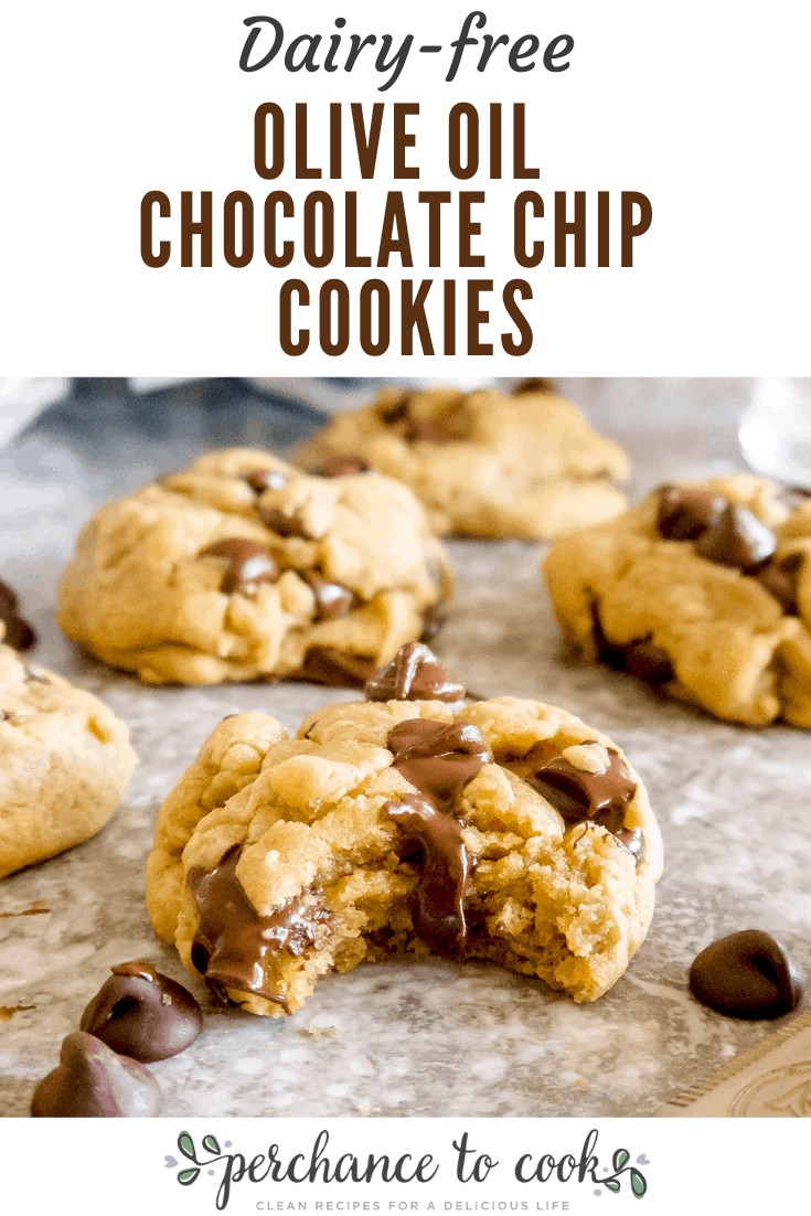 Olive Oil Chocolate Chip Cookies (Dairy-free) - Perchance to Cook