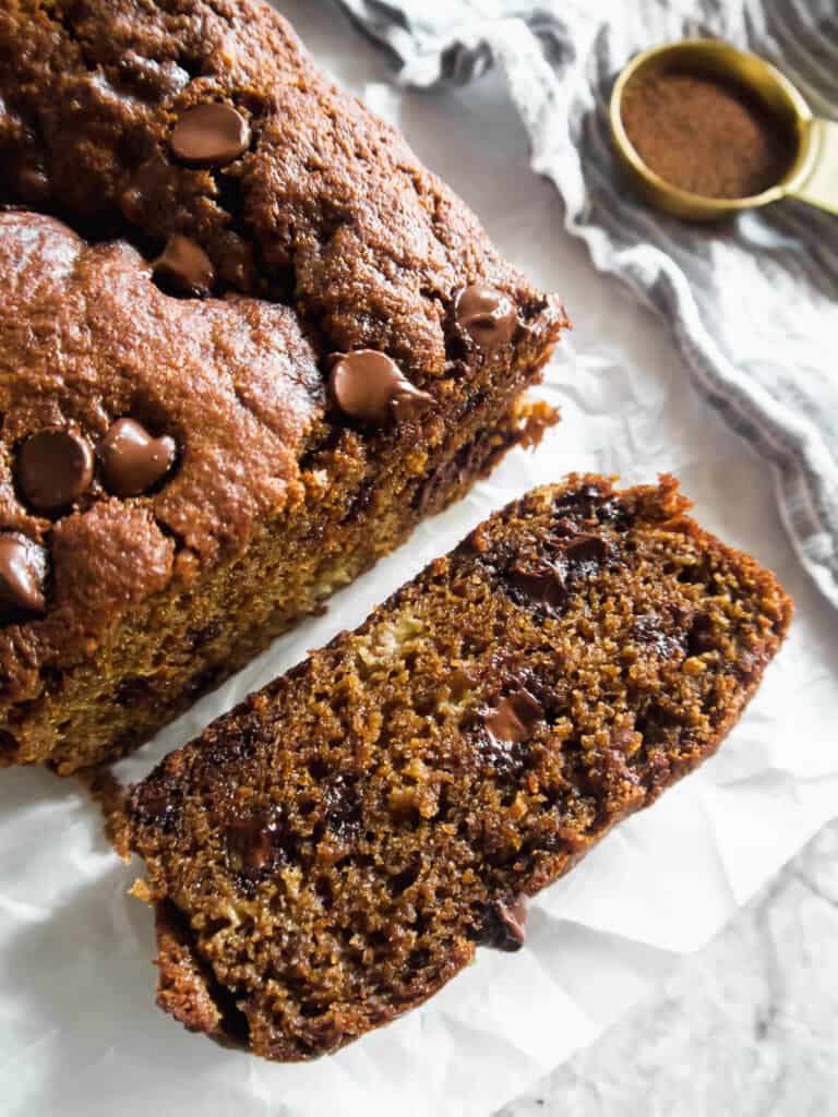 Espresso Banana Bread with Chocolate Chips (Gluten free, Dairy free ...