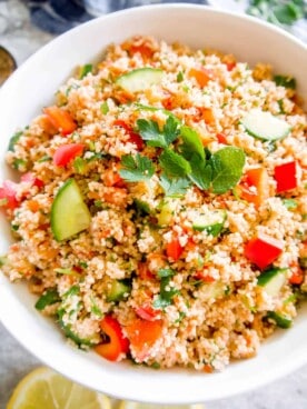 Couscous Tabbouleh Salad (French Taboulé) - Perchance to Cook