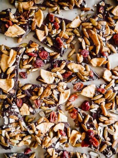 Fall Chocolate Bark with Dried Apples and Roasted Pepitas - Perchance ...