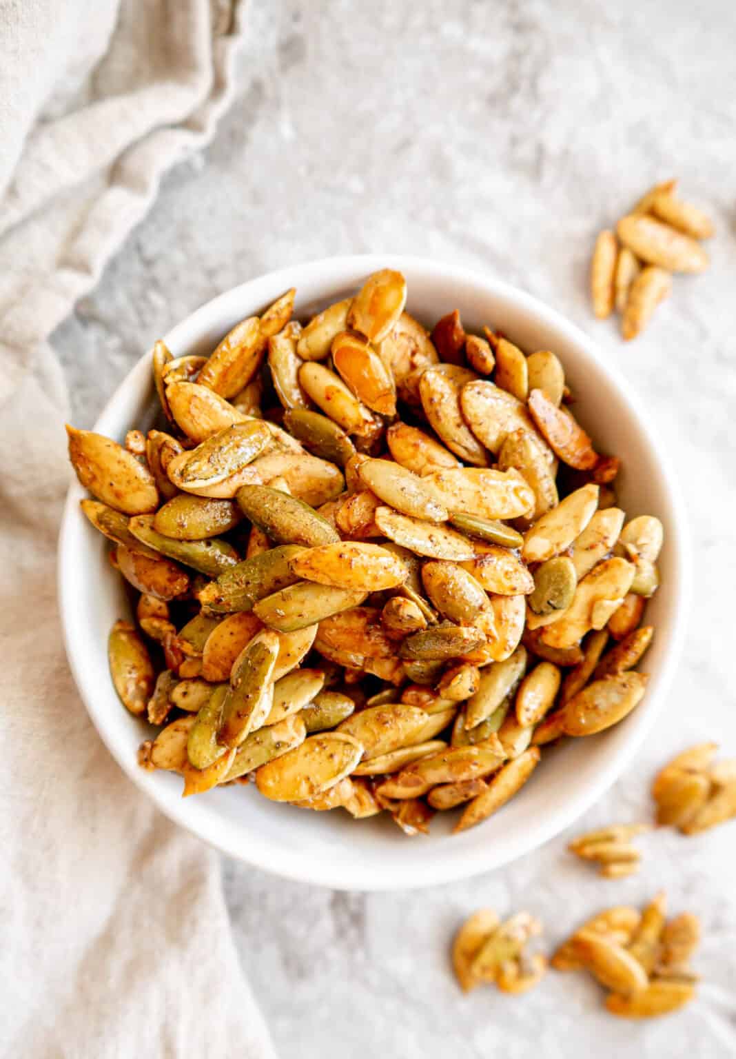 Maple Roasted Pepitas - Perchance to Cook