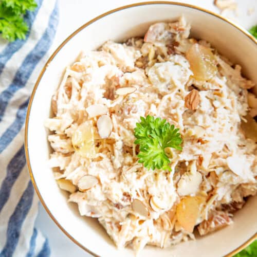 High Protein Canned Chicken Salad with Greek Yogurt - Perchance to Cook